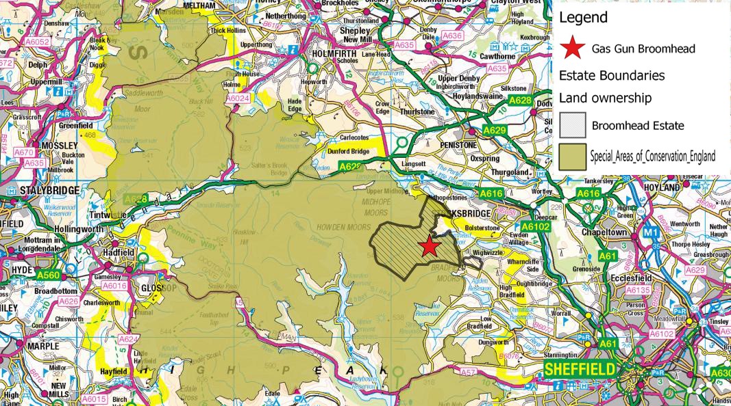 Another gas gun on Broomhead Estate grouse moor, Peak District National ...