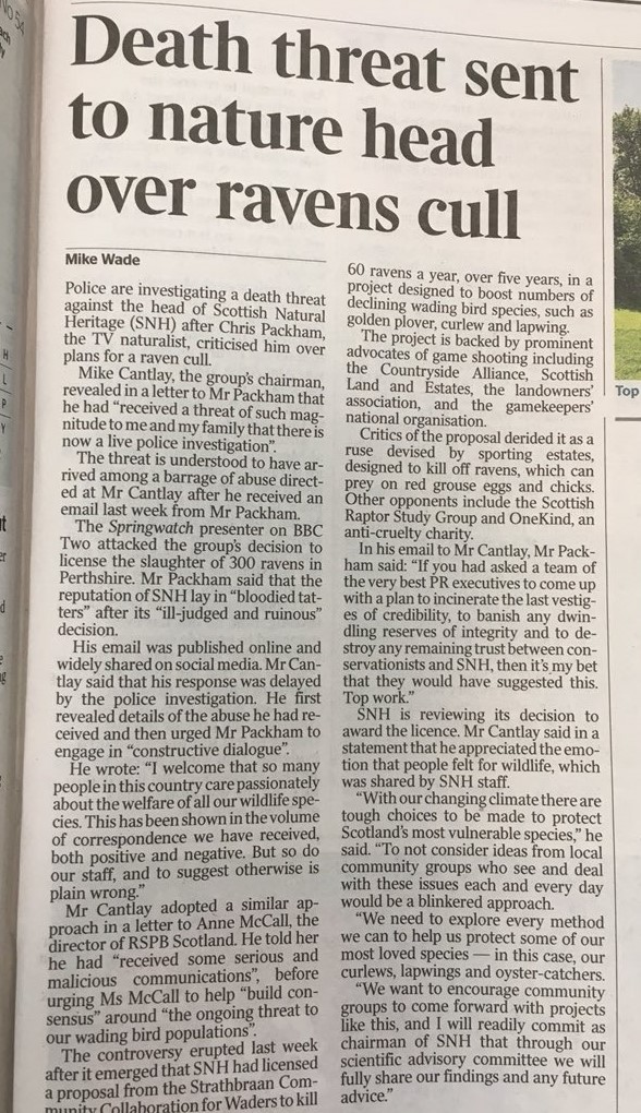 Raven cull: next steps to take as SNH blunders on – Raptor Persecution UK