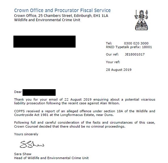 No vicarious liability prosecution for Longformacus Estate – Raptor ...