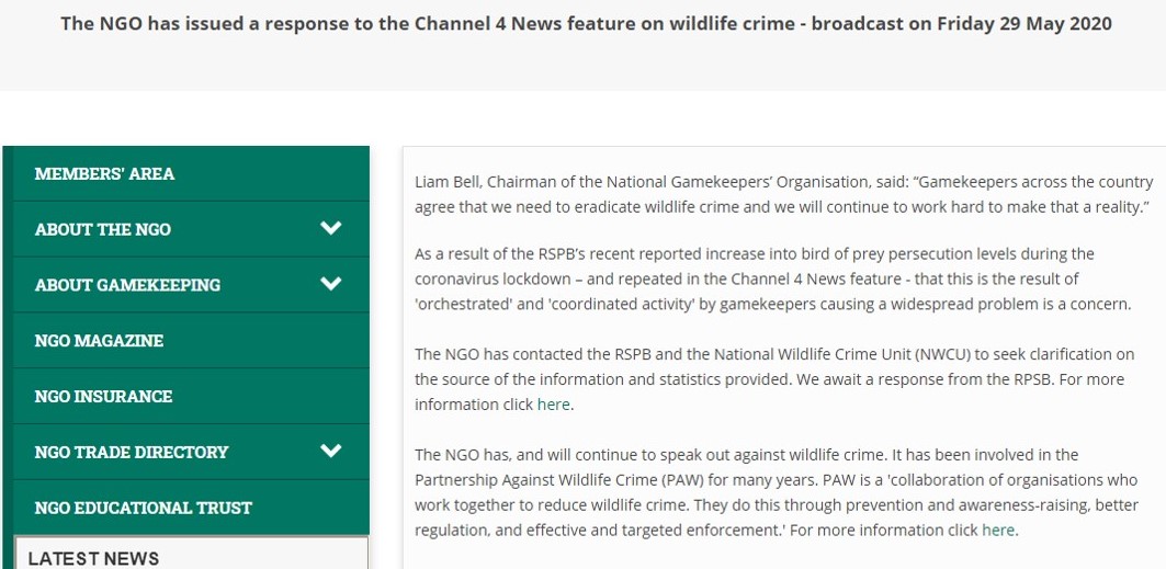 National Gamekeepers Organisation’s pathetic response to Channel 4 ...