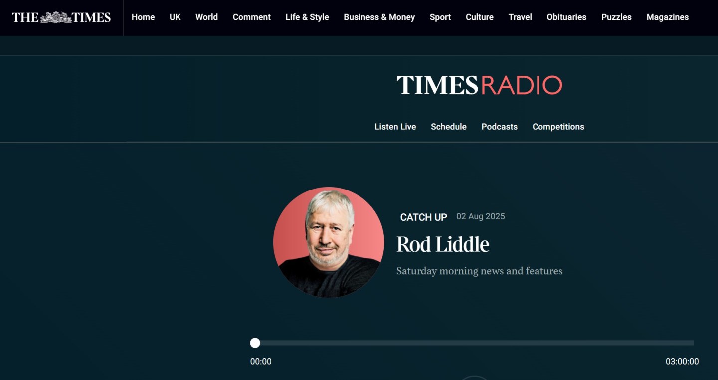 Rod Liddle to confront the Moorland Association on Times Radio this ...